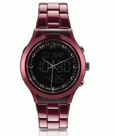 Alfajr WB-20 Analog-Digital Watch Red Aluminum Strap – azanclk